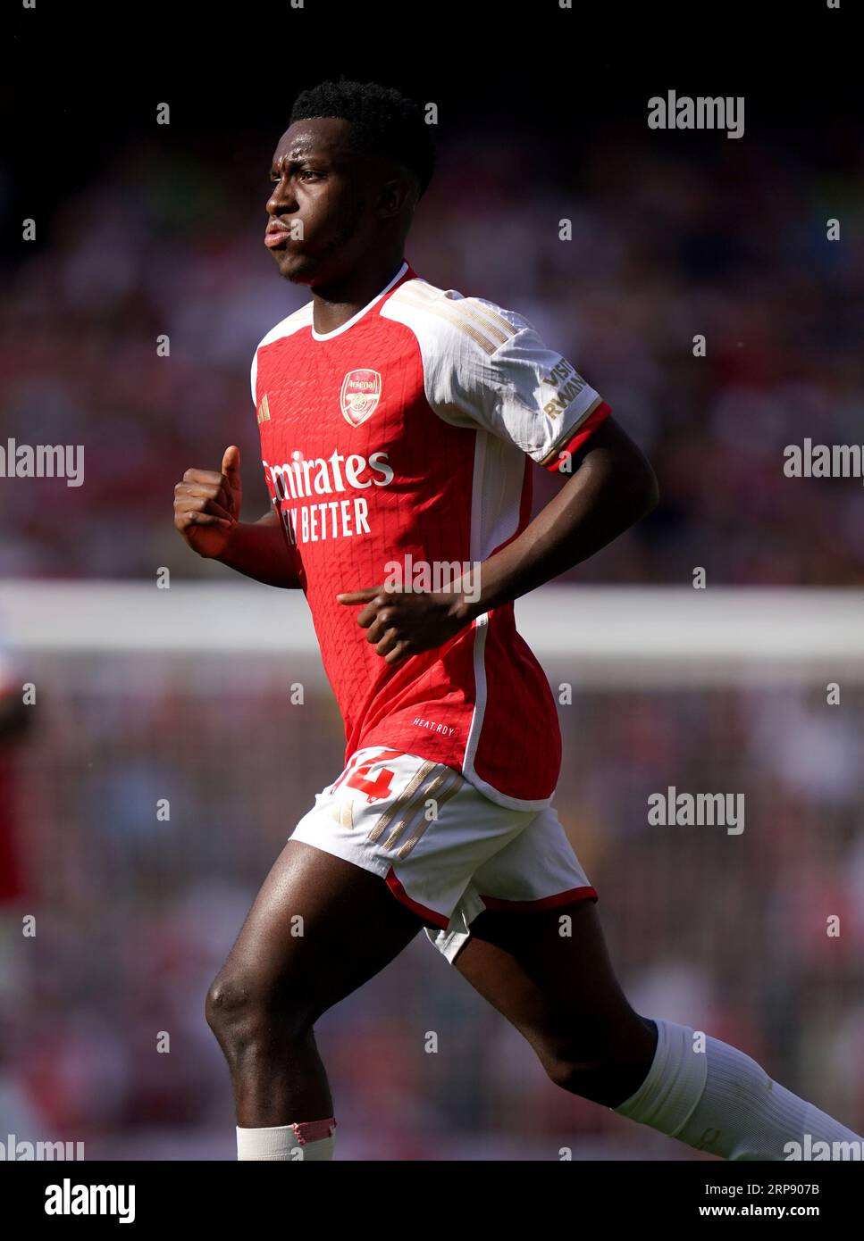 Arsenal’s Eddie Nketiah during the Premier League match at the Emirates ...