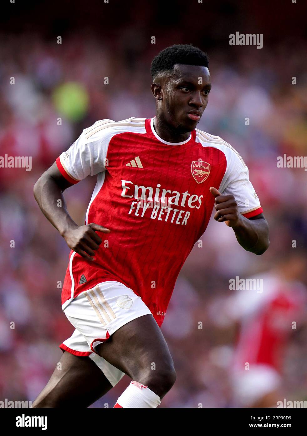 Arsenal’s Eddie Nketiah during the Premier League match at the Emirates ...