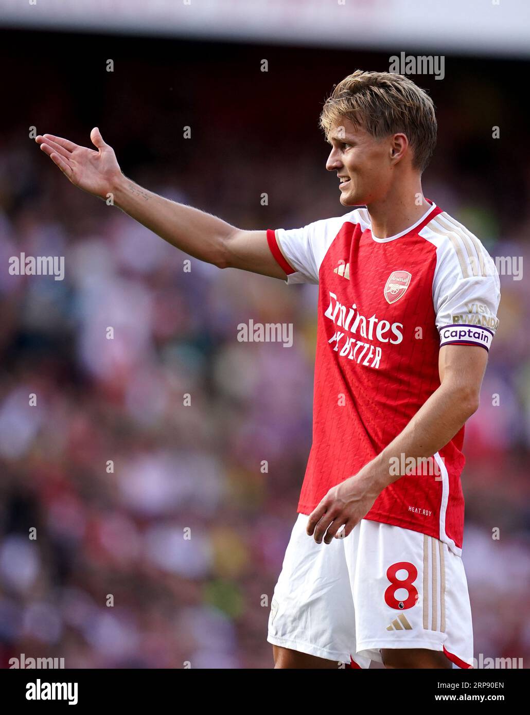 Arsenal's Martin Odegaard during the Premier League match at the ...