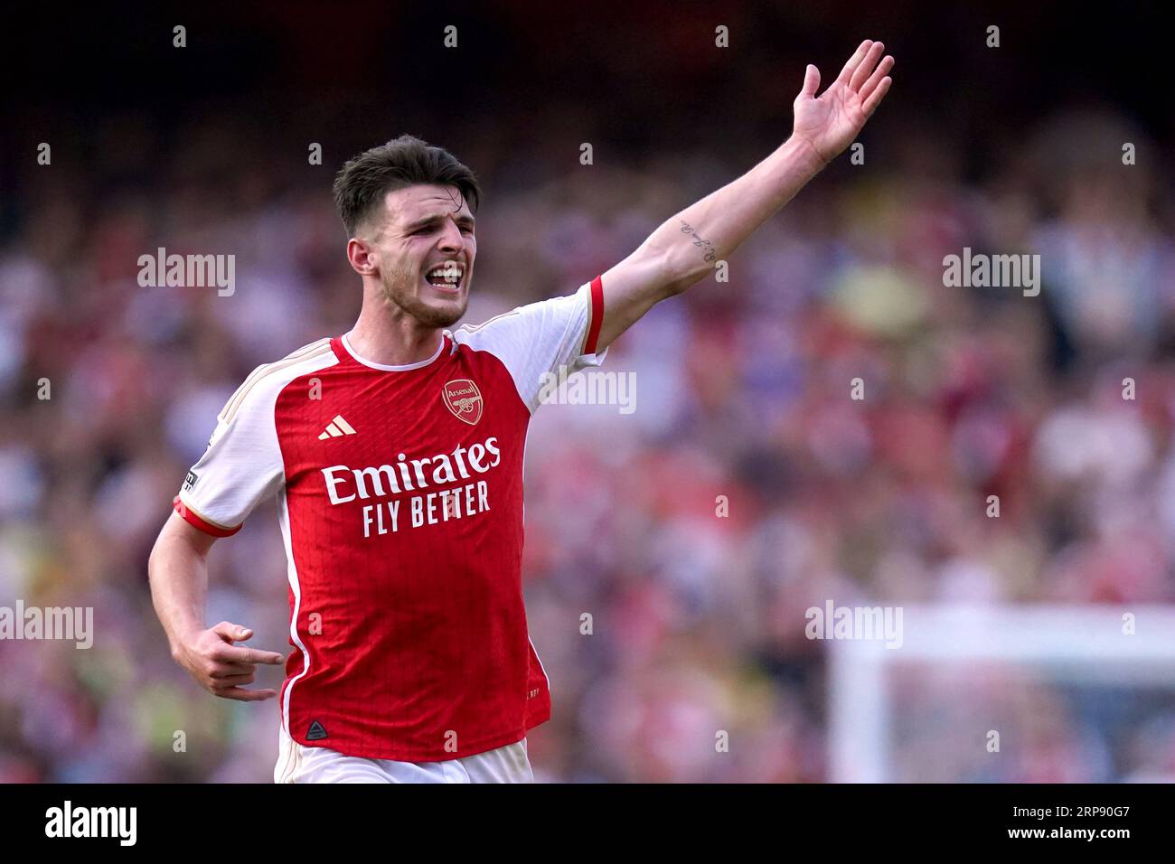 Arsenal’s Declan Rice during the Premier League match at the Emirates ...