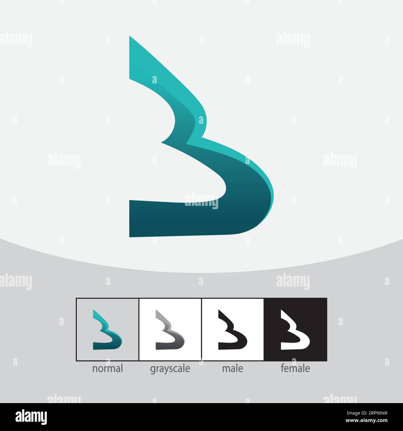 Letter logo turquoise color hi-res stock photography and images - Alamy