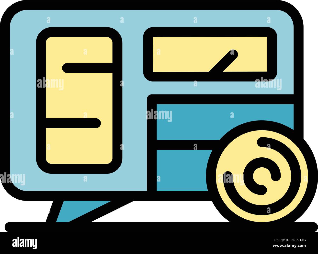 Factory generator icon outline vector. Power electric. Portable machine ...