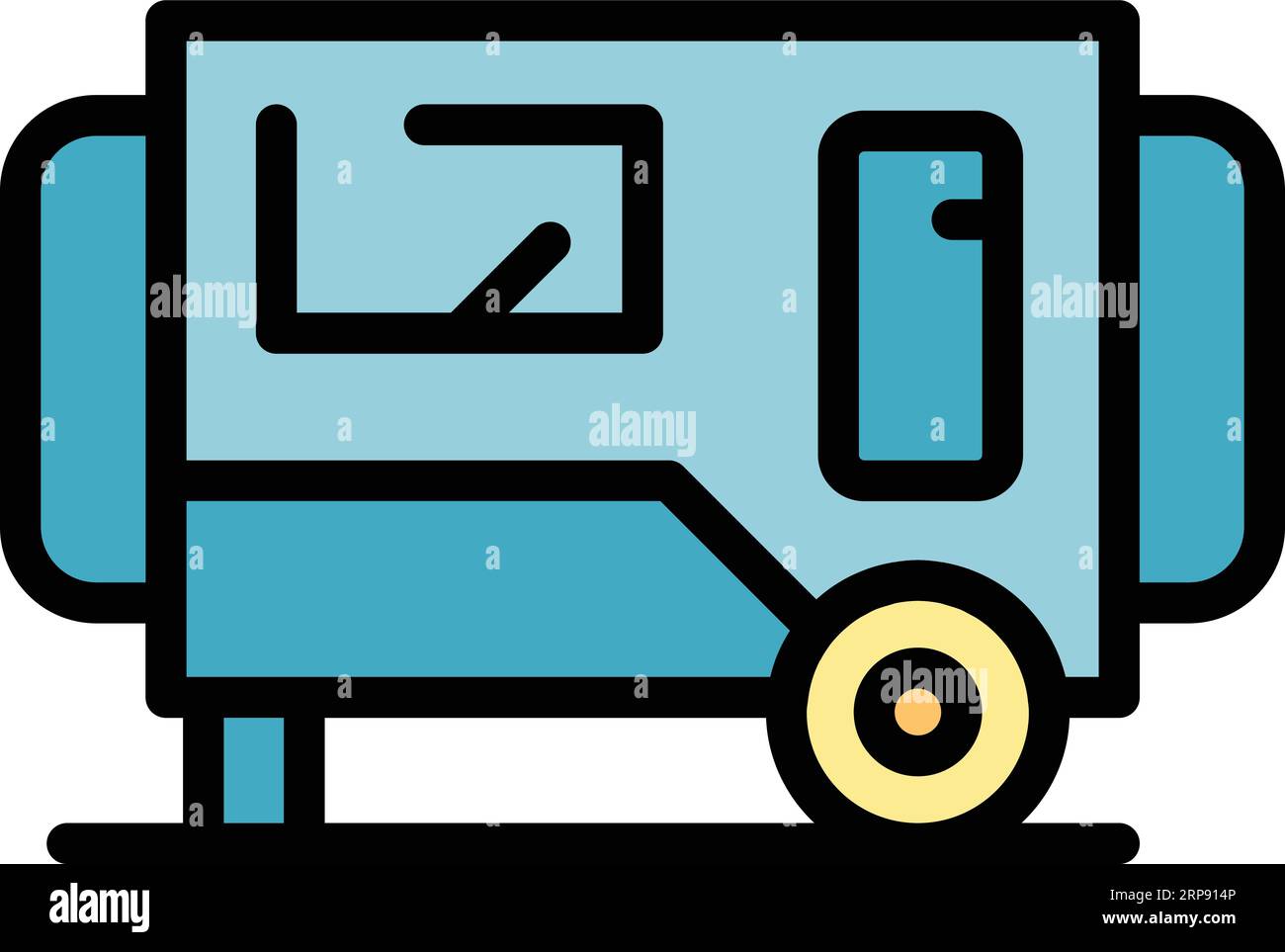 Generator supply icon outline vector. Power engine. Portable machine ...