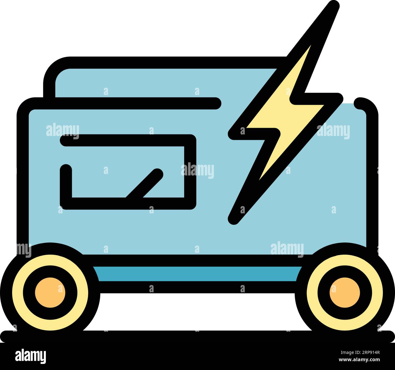 Electricity generator icon outline vector. Power engine. Current supply ...