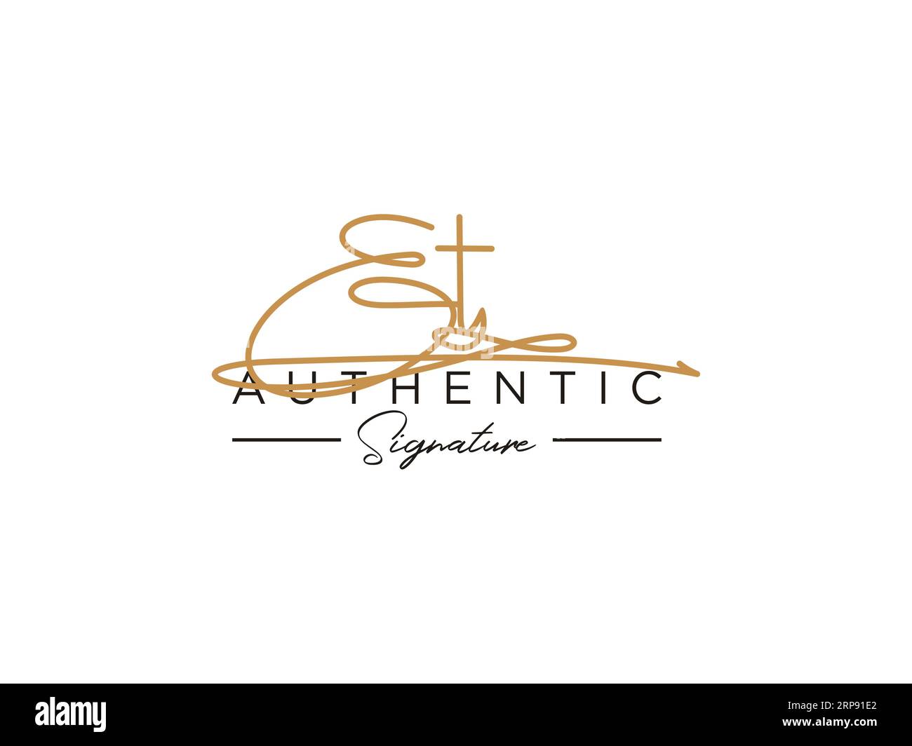 ET Signature Logo Template Vector Stock Vector Image & Art - Alamy
