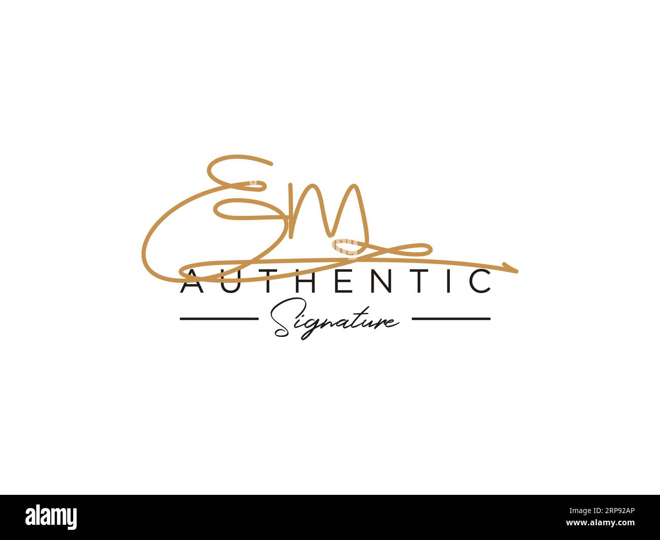 EM Signature Logo Template Vector Stock Vector Image & Art - Alamy