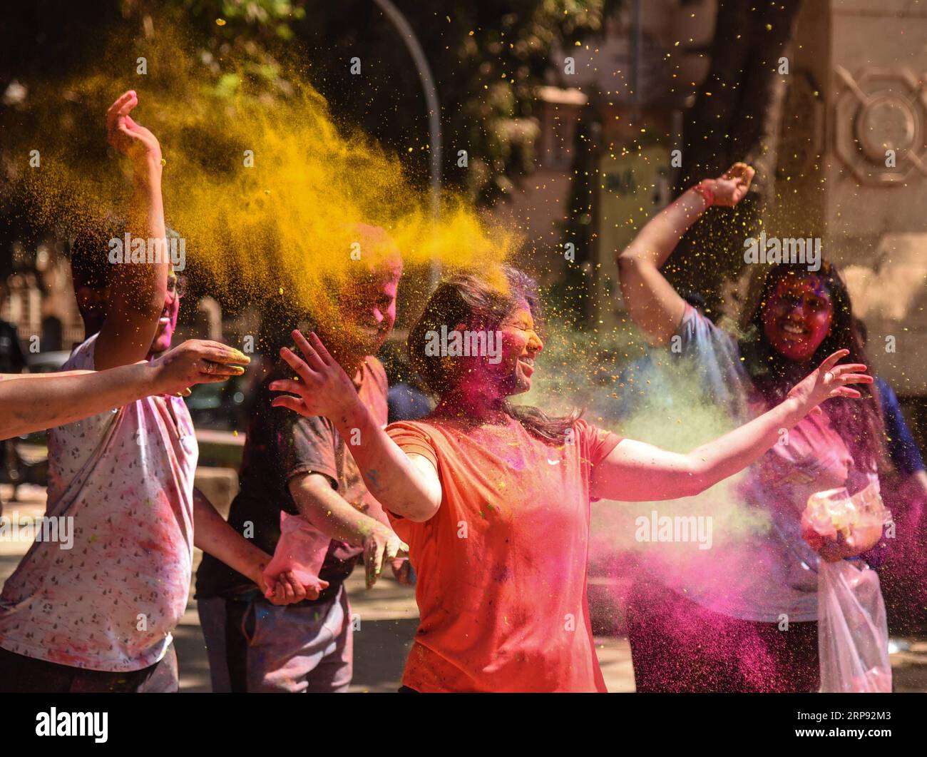 (190321) -- MUMBAI, March 21, 2019 () -- An Indian girl has her face ...