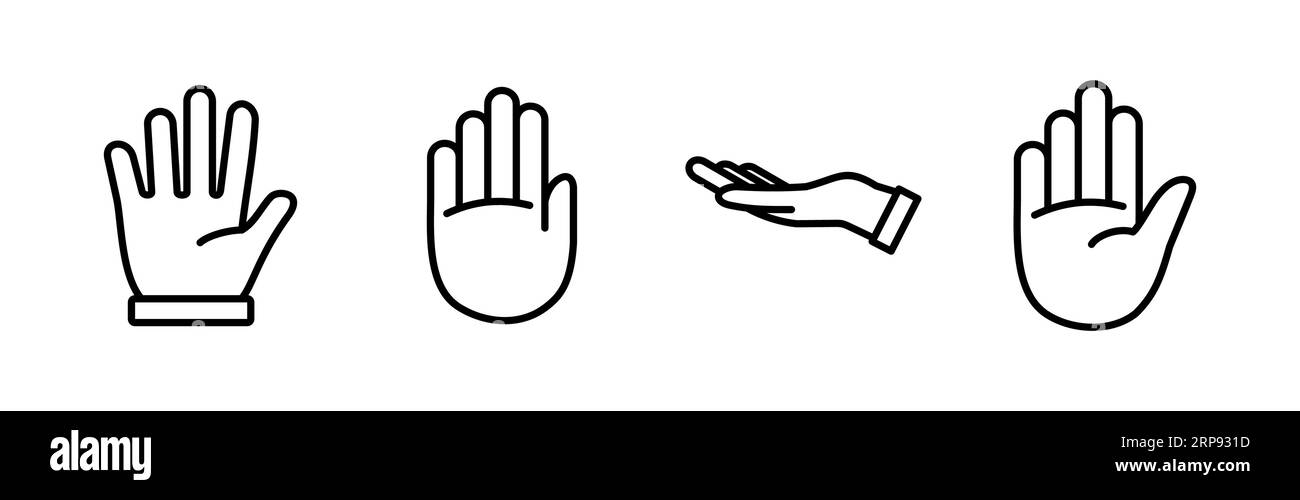 Hand icon vector. hand symbols. palm Stock Vector Image & Art - Alamy