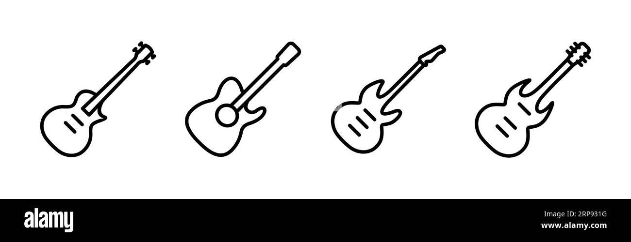 Guitar icon vector. musical instrument sign Stock Vector Image & Art ...