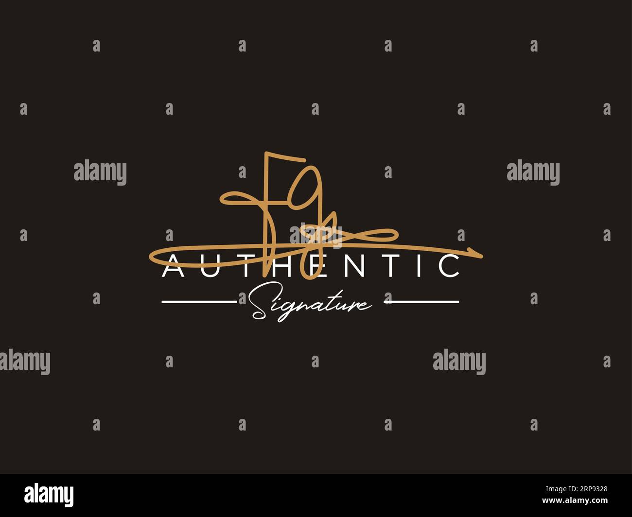 FG Signature Logo Template Vector Stock Vector Image & Art - Alamy