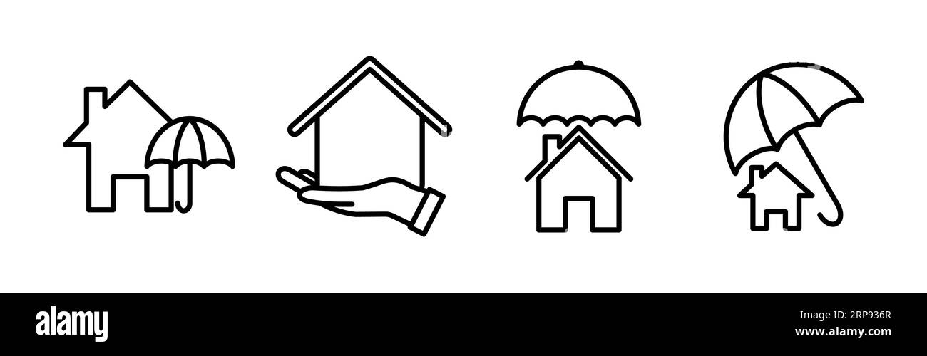 Home insurance icon vector. home shield protect logo Stock Vector Image ...