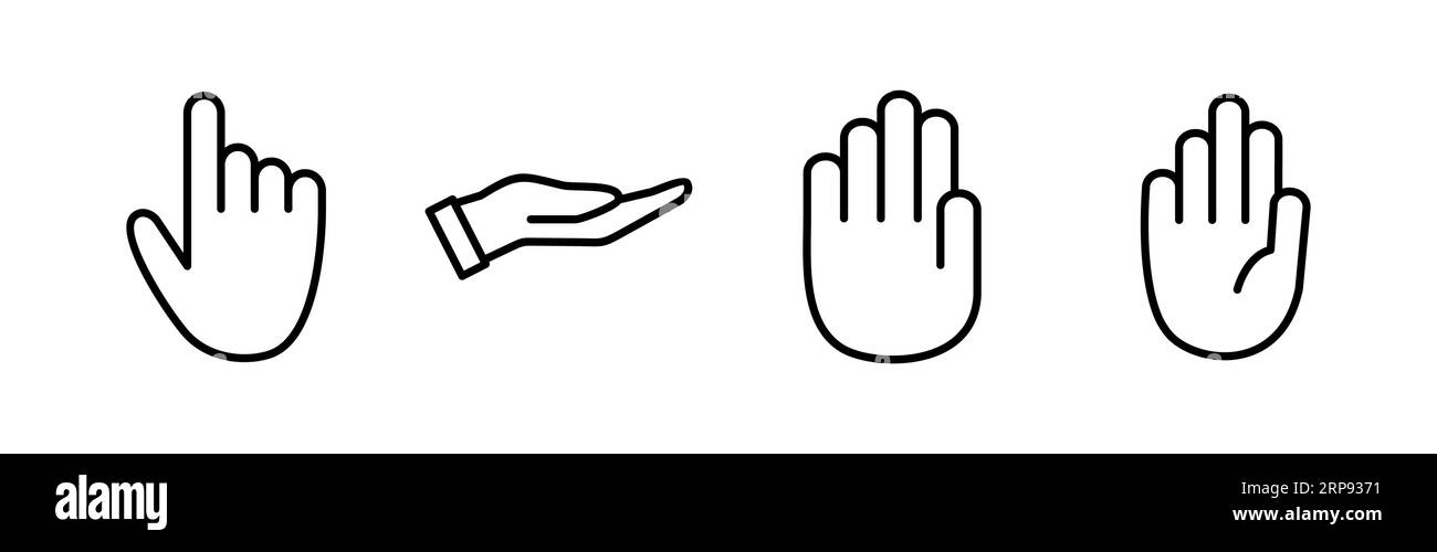 Hand icon vector. hand symbols. palm Stock Vector Image & Art - Alamy