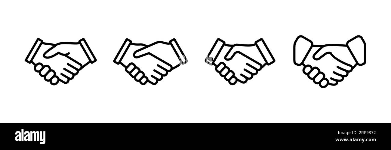 Hand shake icon vector. business handshake. contract agreement ...