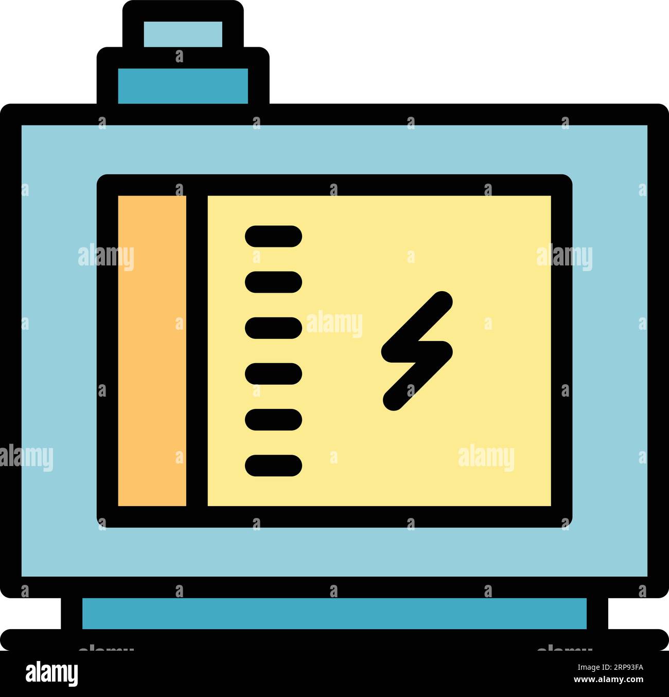 Portable machine icon outline vector. Gas energy. Engine gas color flat ...