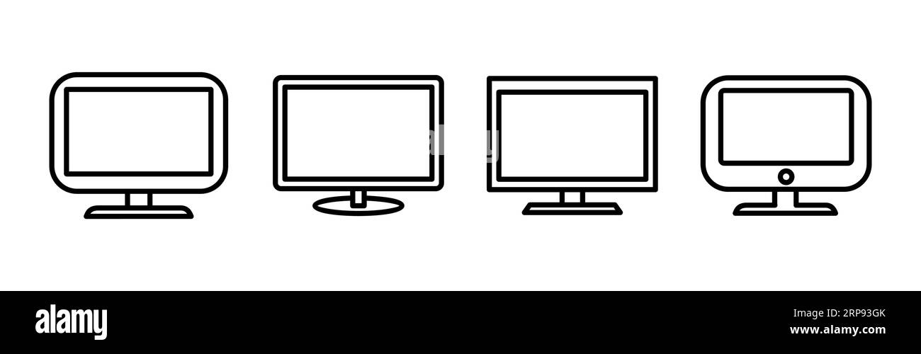 Computer icon vector. computer monitor icon Stock Vector Image & Art ...