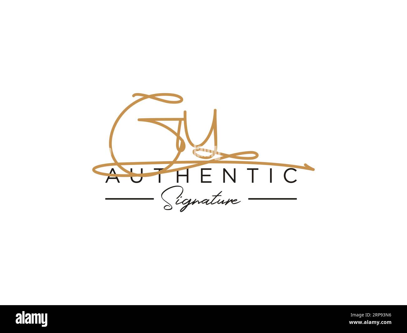 GU Signature Logo Template Vector Stock Vector Image & Art - Alamy