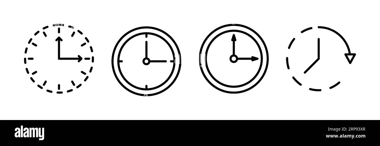 Clock icon. Time icon vector. Clock icon in trendy flat style isolated ...