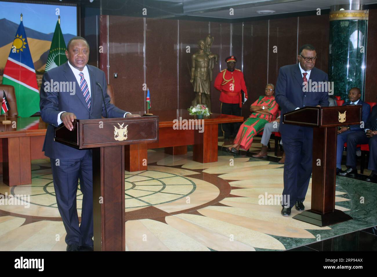 (190322) -- WINDHOEK, March 22, 2019 -- Namibian President Hage Geingob ...
