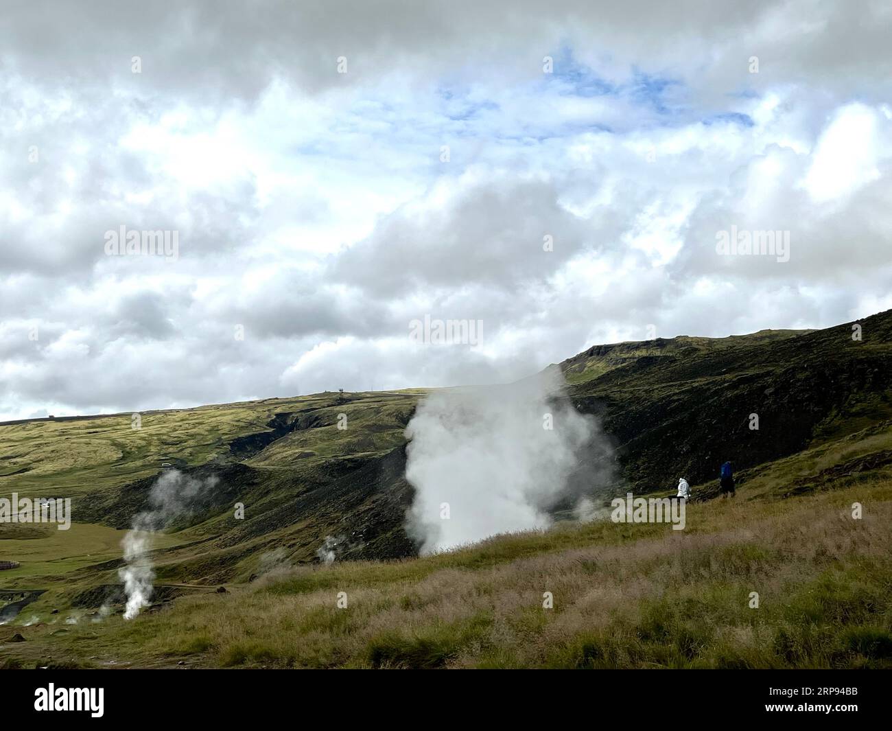 Hiking, Reykjadalur Hot Springs(Steam Valley)is located in the South ...