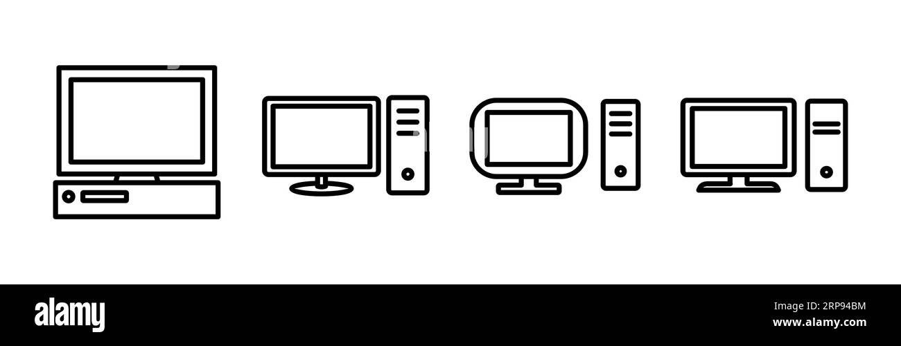 Computer icon vector. computer monitor icon Stock Vector Image & Art ...