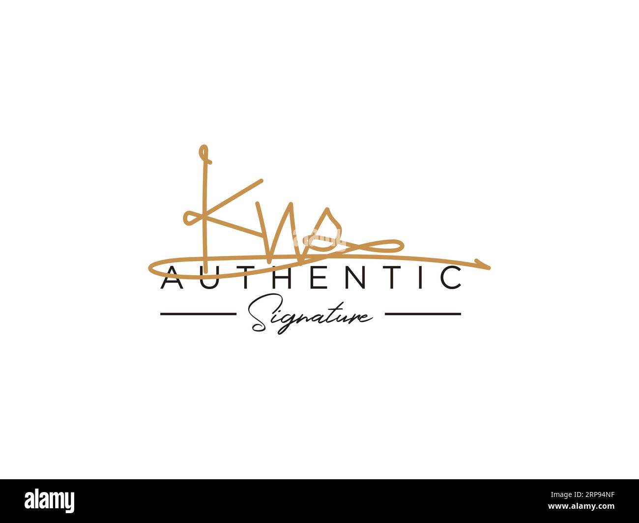 KW Signature Logo Template Vector Stock Vector Image & Art - Alamy