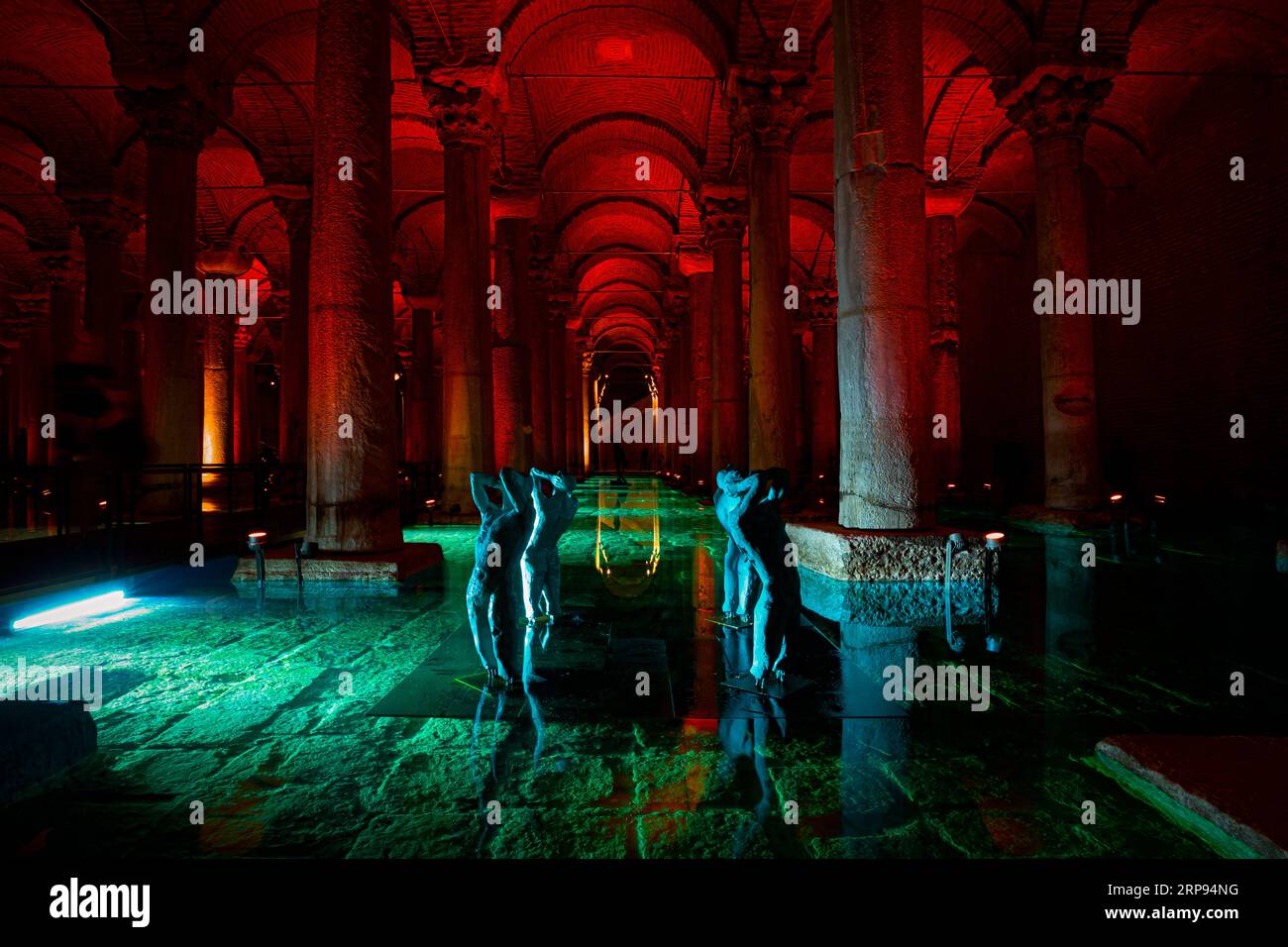 Art Installation in Basilica Cistern (Yerebatan Sarnici). Istanbul ...