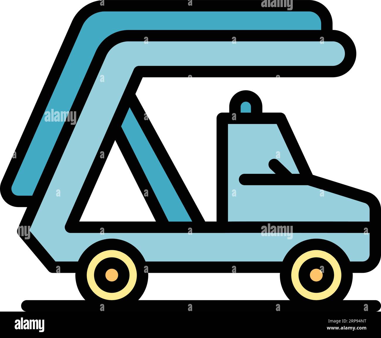 Stairs ramp icon outline vector. Business flight. Service terminal ...