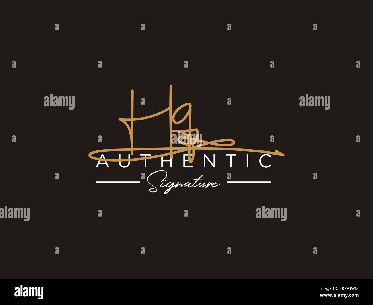 HQ Signature Logo Template Vector Stock Vector Image & Art - Alamy