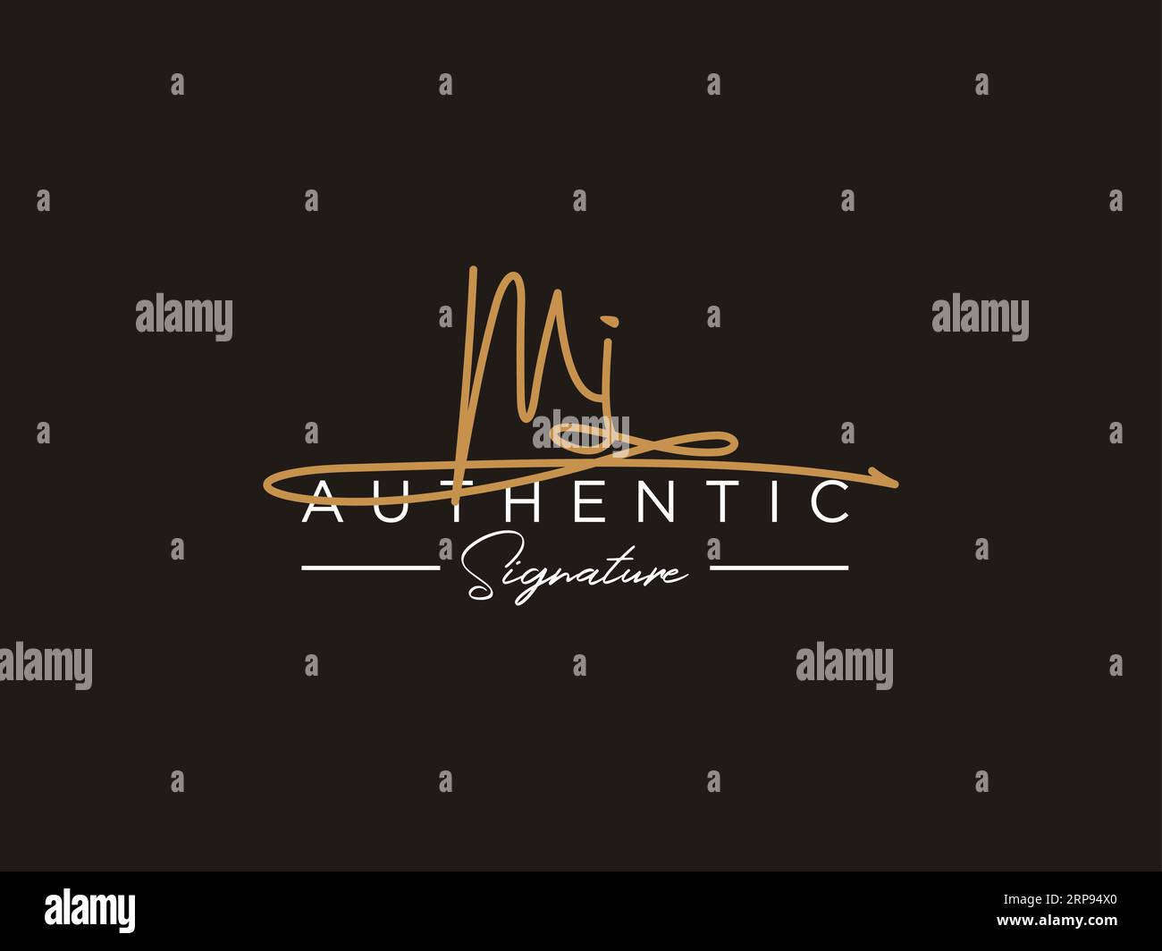 MI Signature Logo Template Vector Stock Vector Image & Art - Alamy