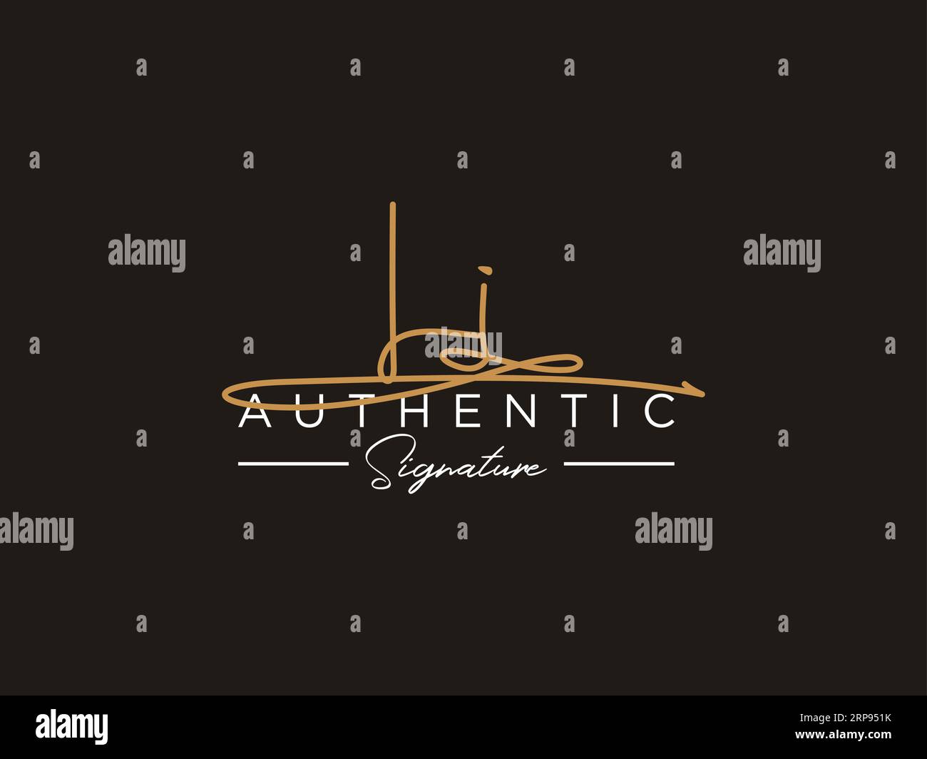 LI Signature Logo Template Vector Stock Vector Image & Art - Alamy