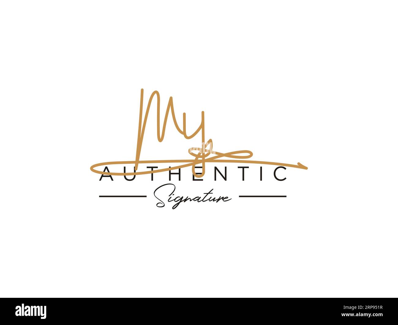 MY Signature Logo Template Vector Stock Vector Image & Art - Alamy
