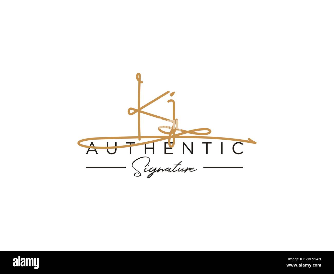 KJ Signature Logo Template Vector Stock Vector Image & Art - Alamy
