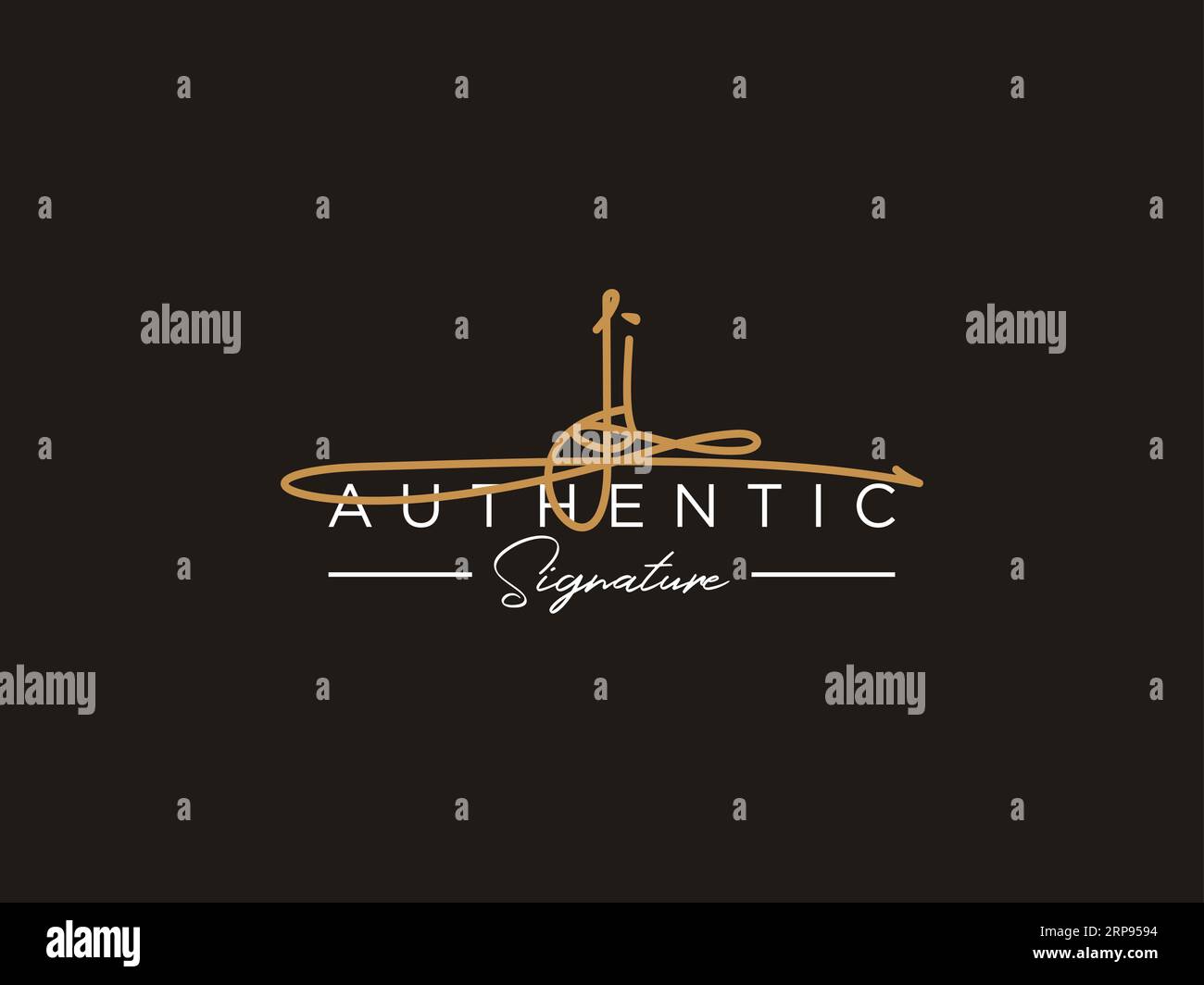 Ji Signature Logo Template Vector Stock Vector Image And Art Alamy