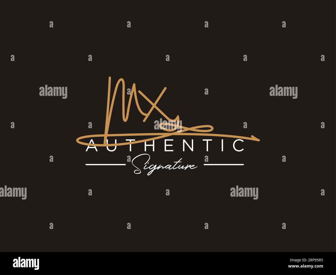 MX Signature Logo Template Vector Stock Vector Image & Art - Alamy