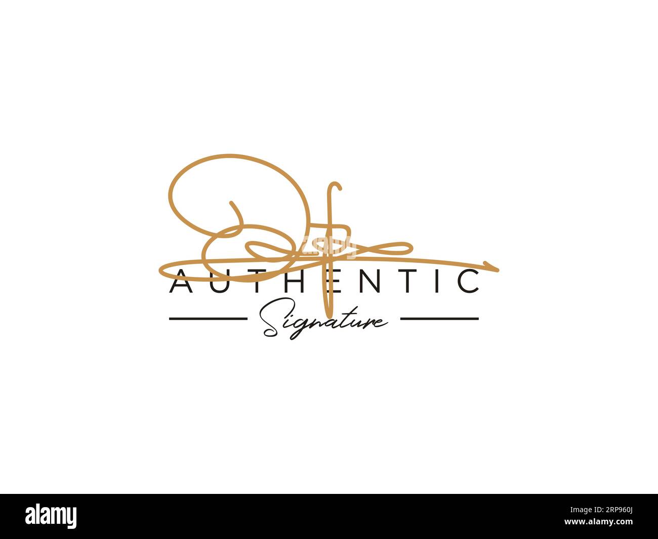 OF Signature Logo Template Vector Stock Vector Image & Art - Alamy