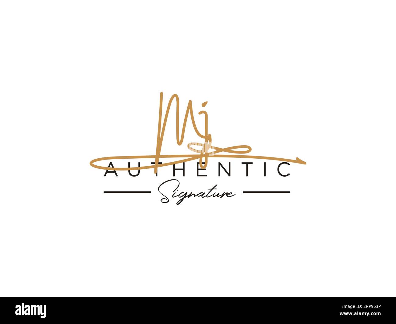MJ Signature Logo Template Vector Stock Vector Image & Art - Alamy