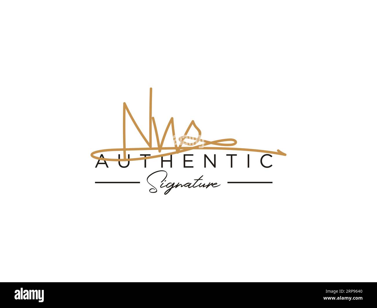 NW Signature Logo Template Vector Stock Vector Image & Art - Alamy