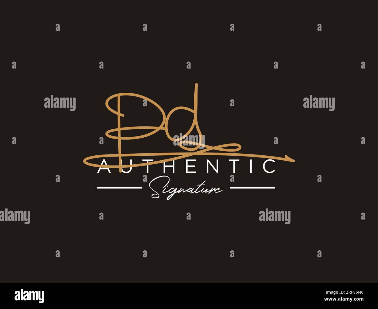 PD Signature Logo Template Vector Stock Vector Image & Art - Alamy