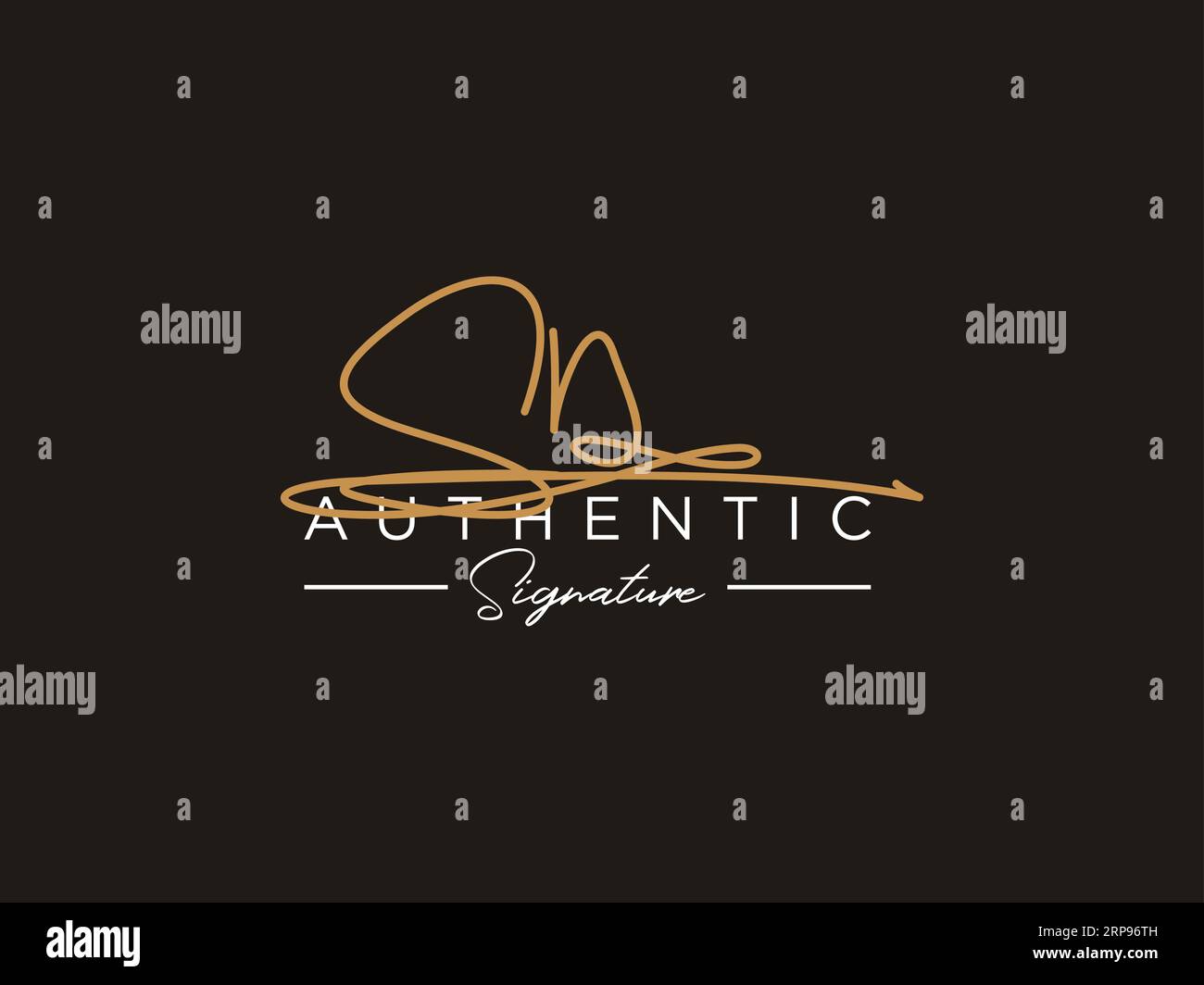 SN Signature Logo Template Vector Stock Vector Image & Art - Alamy