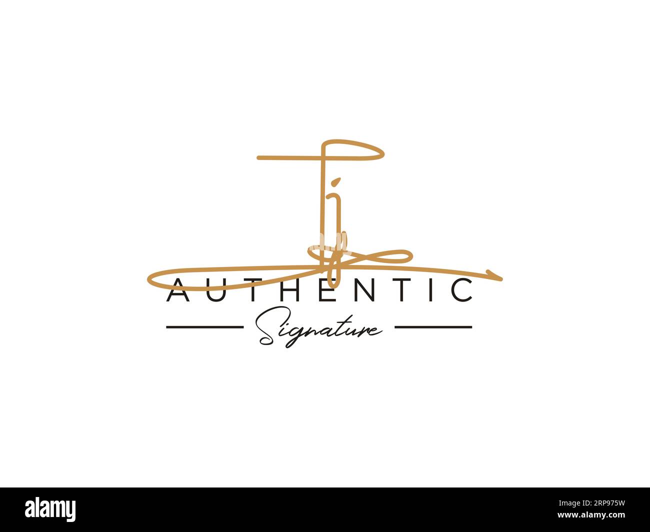 TJ Signature Logo Template Vector Stock Vector Image & Art - Alamy