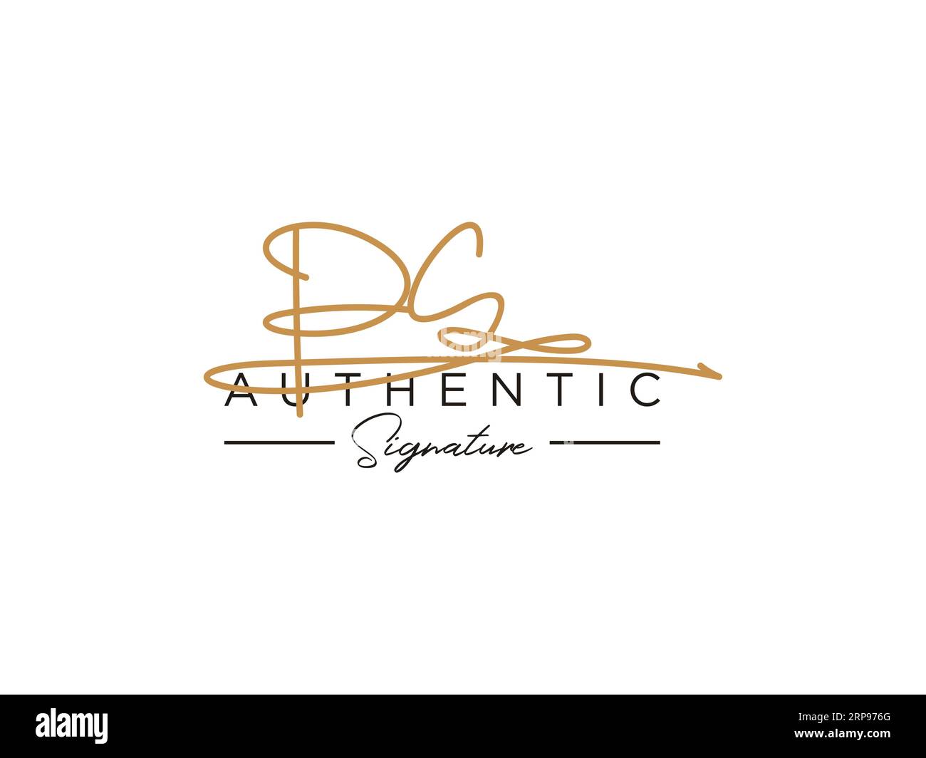 PC Signature Logo Template Vector Stock Vector Image & Art - Alamy