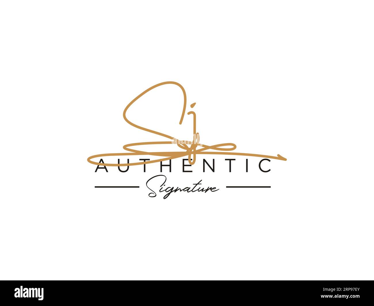 SJ Signature Logo Template Vector Stock Vector Image & Art - Alamy