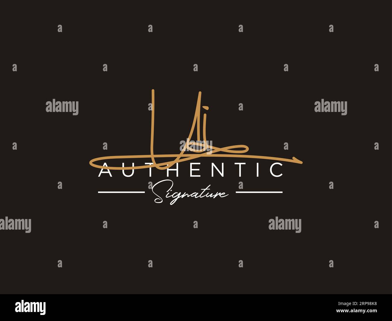 UI Signature Logo Template Vector Stock Vector Image & Art - Alamy
