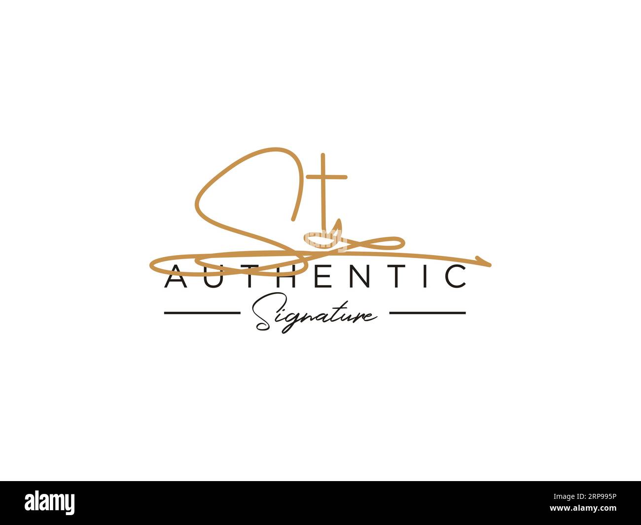 ST Signature Logo Template Vector Stock Vector Image & Art - Alamy