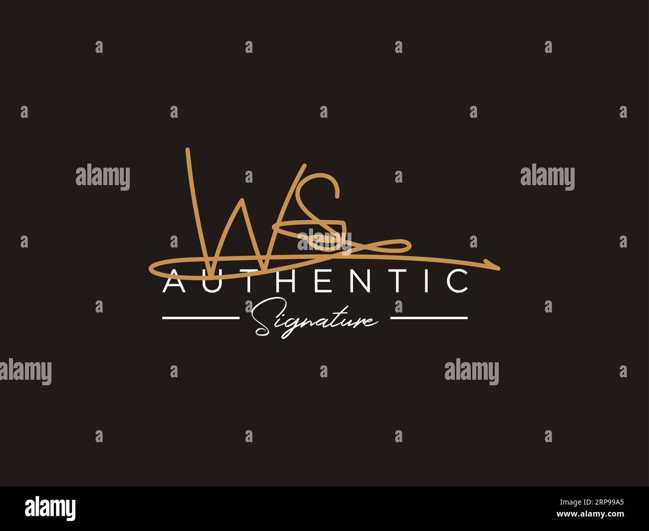 WS Signature Logo Template Vector Stock Vector Image & Art - Alamy