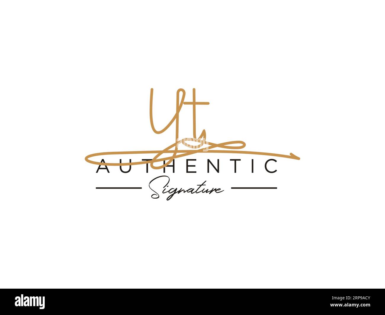 YT Signature Logo Template Vector Stock Vector Image & Art - Alamy