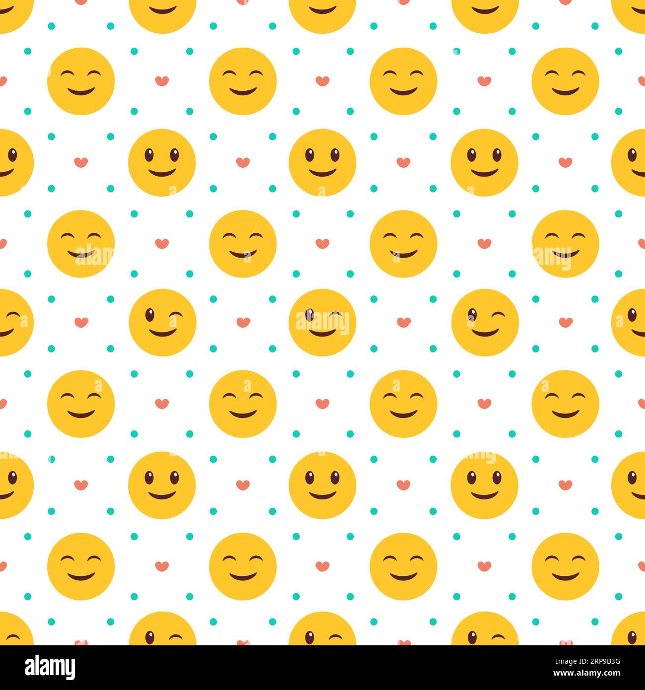Smile Seamless Pattern Design Illustration with Smiling Character and ...