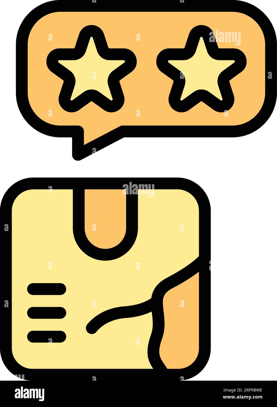 Control parcel icon outline vector. Broken return. Defect check color ...