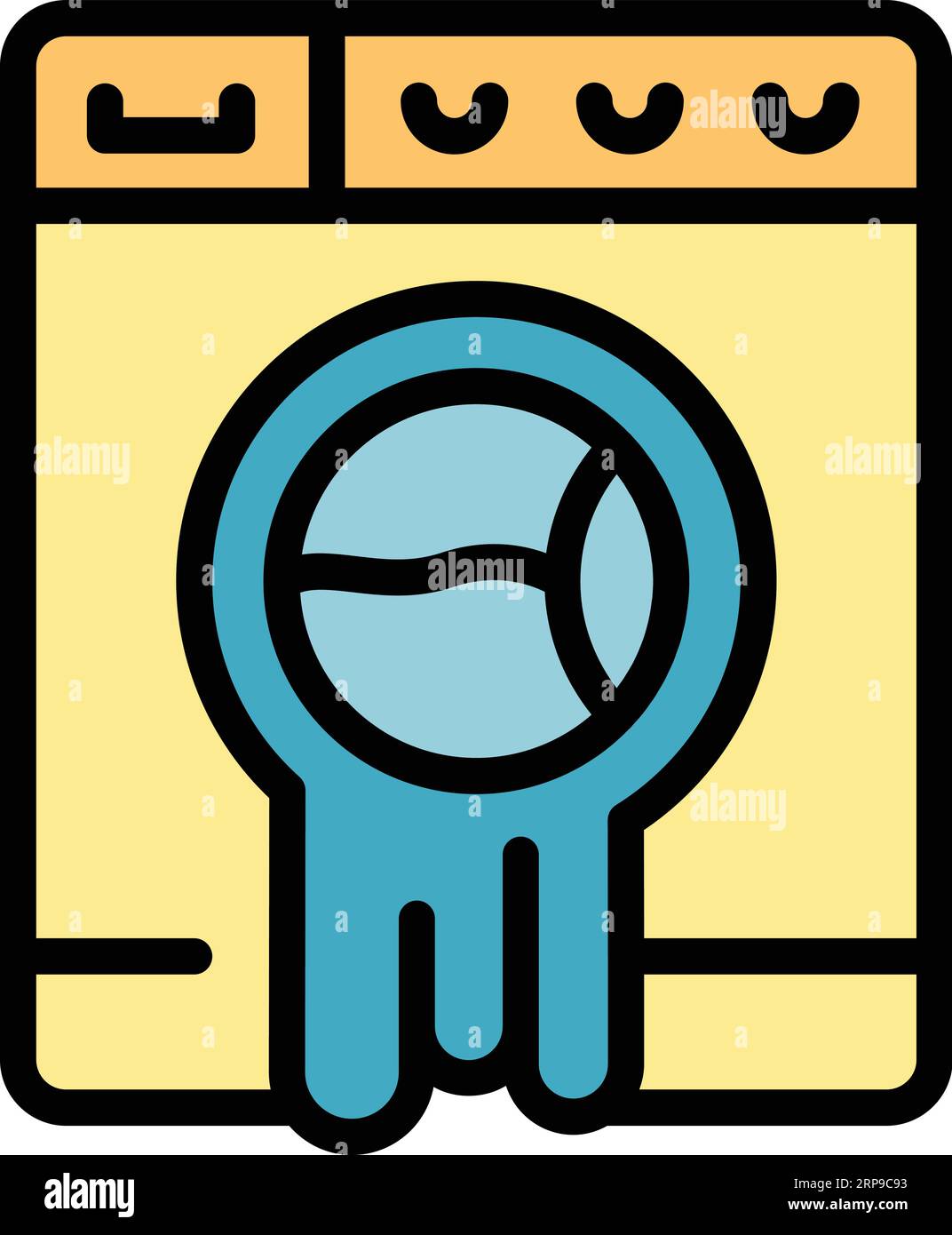 Defective wash machine icon outline vector. Safety control. Consumer ...