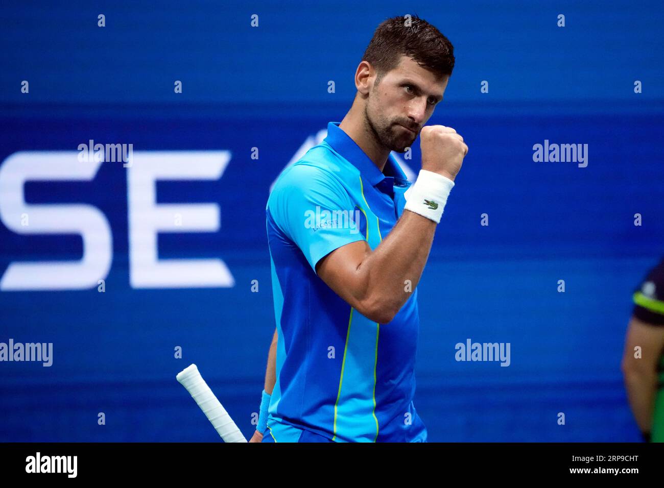 Novak Djokovic, of Serbia, celebrates as he plays Borna Gojo, of ...